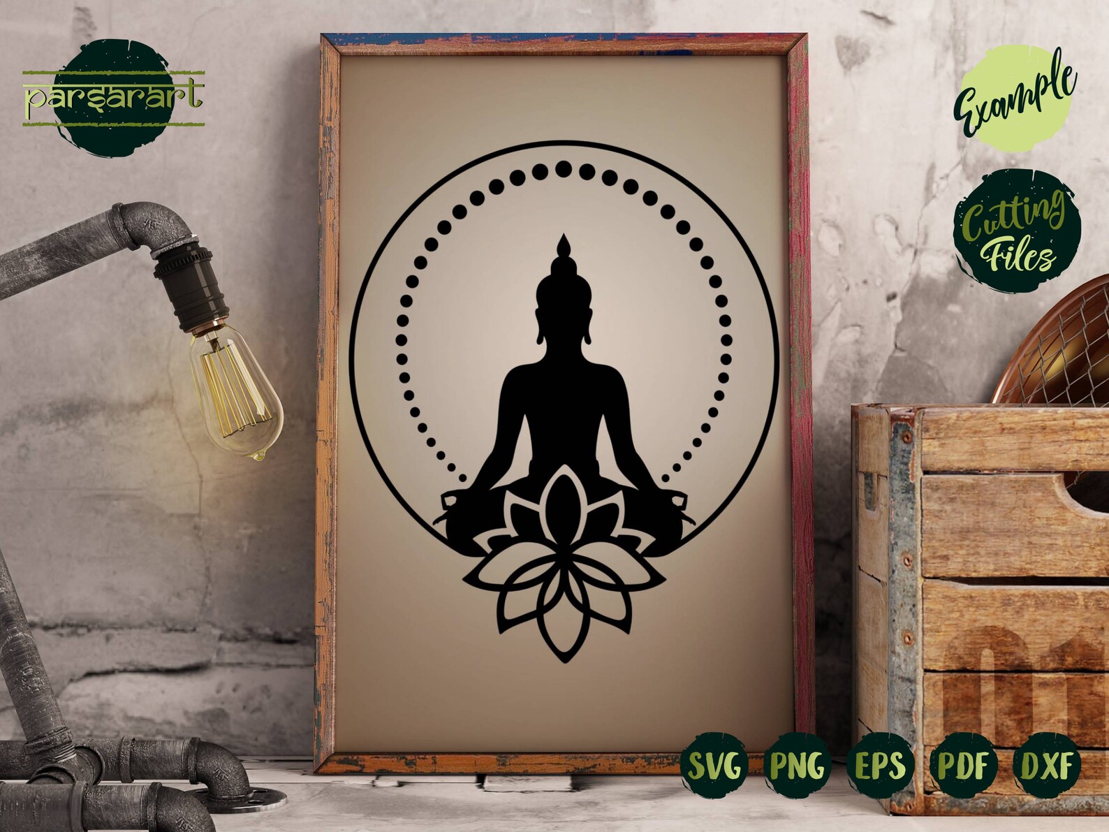 Sitting Buddha SVG, Lotus Flower SVG, Buddha Clipart, Yoga SVG, Namaste ...