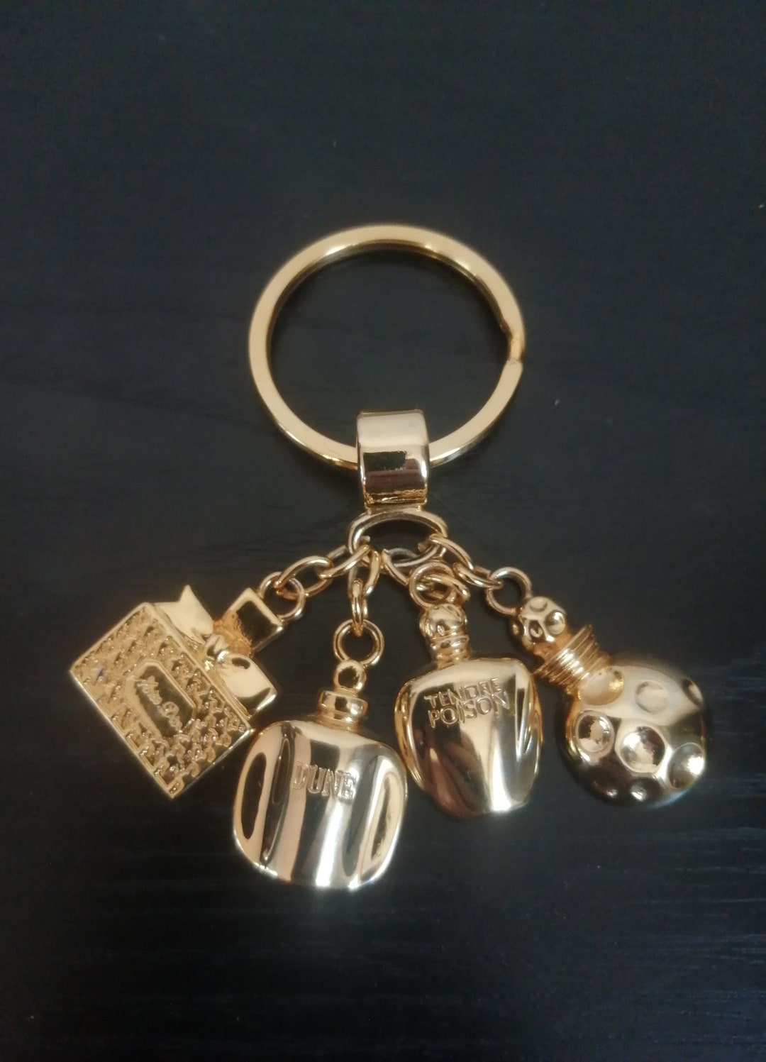 Bag Charm Christian Dior Golden Key Ring Charms - Etsy