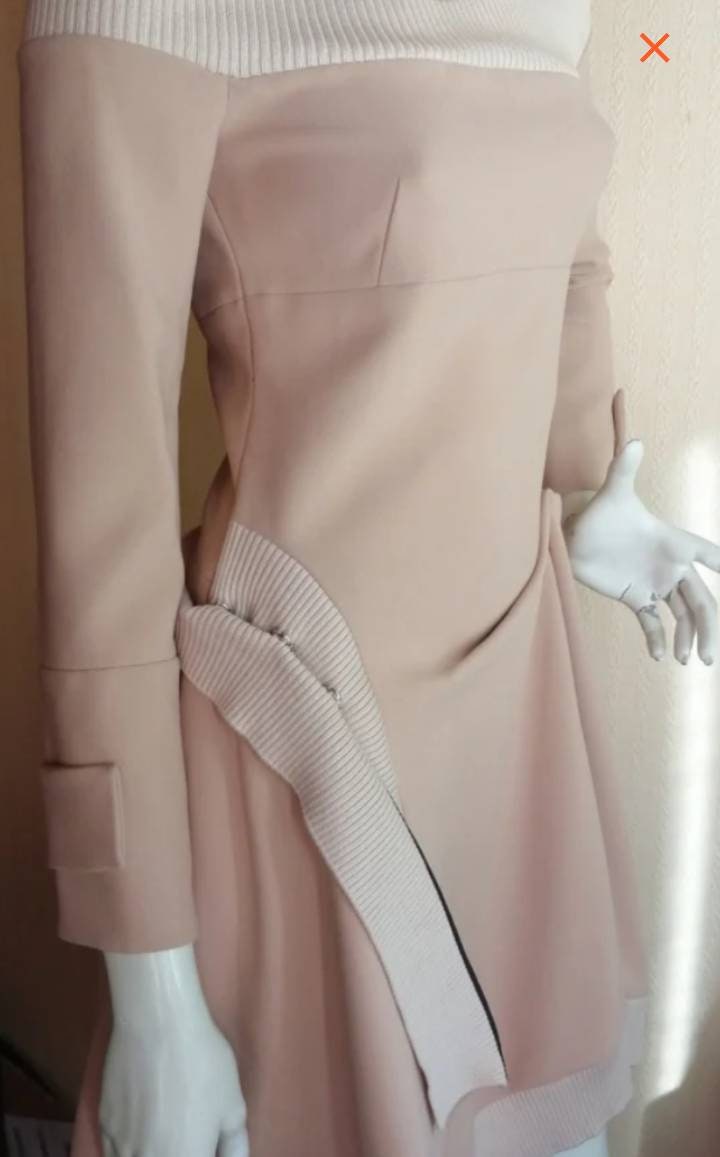 Christian Dior Very Pretty Beige Haute Couture Cocktail Evening Dress ...