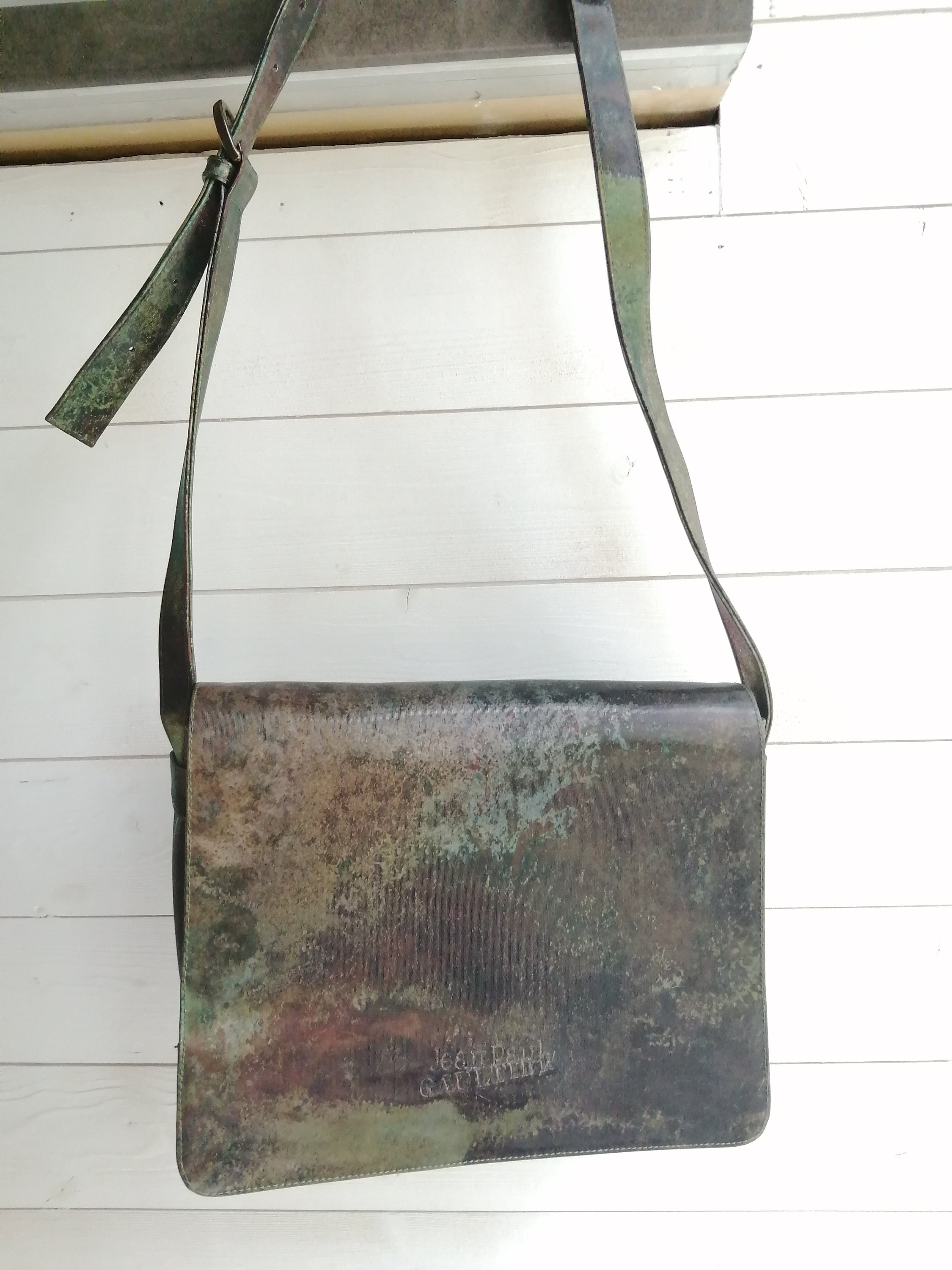 Vintage Jean Paul Gaultier Cyber Iridescent Color Vegan Vintage Jean Paul Gaultier Cyber Iridescent Color Vegan