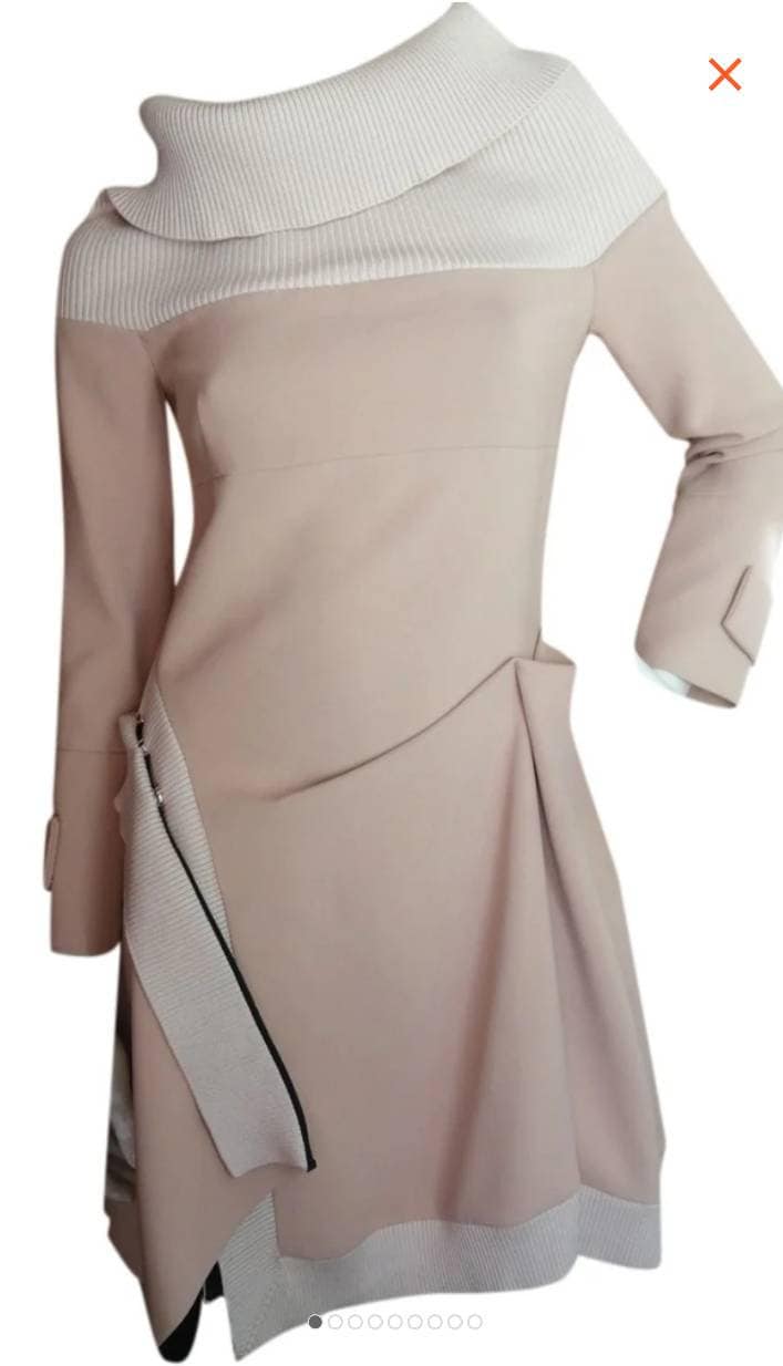 Christian Dior Very Pretty Beige Haute Couture Cocktail Evening Dress ...