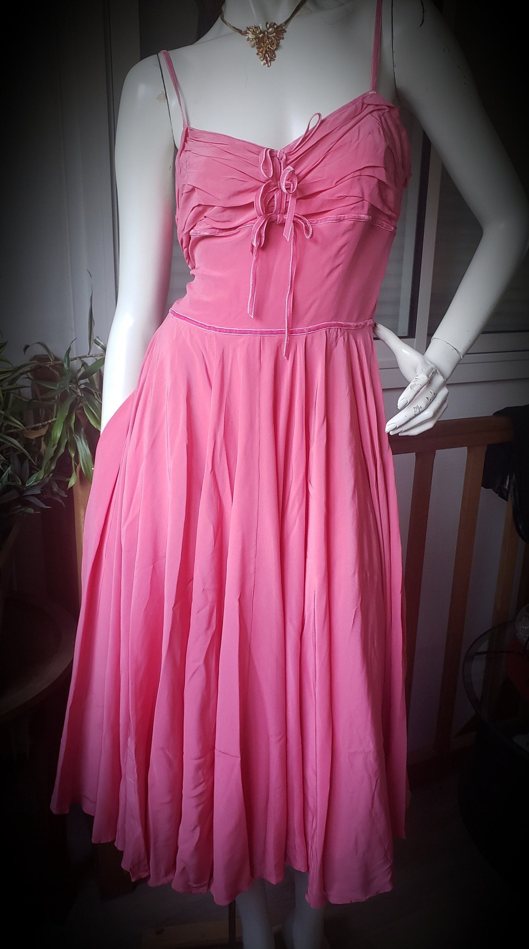 Christian Dior Cocktail Evening Dress By John Galliano In Pink Silk