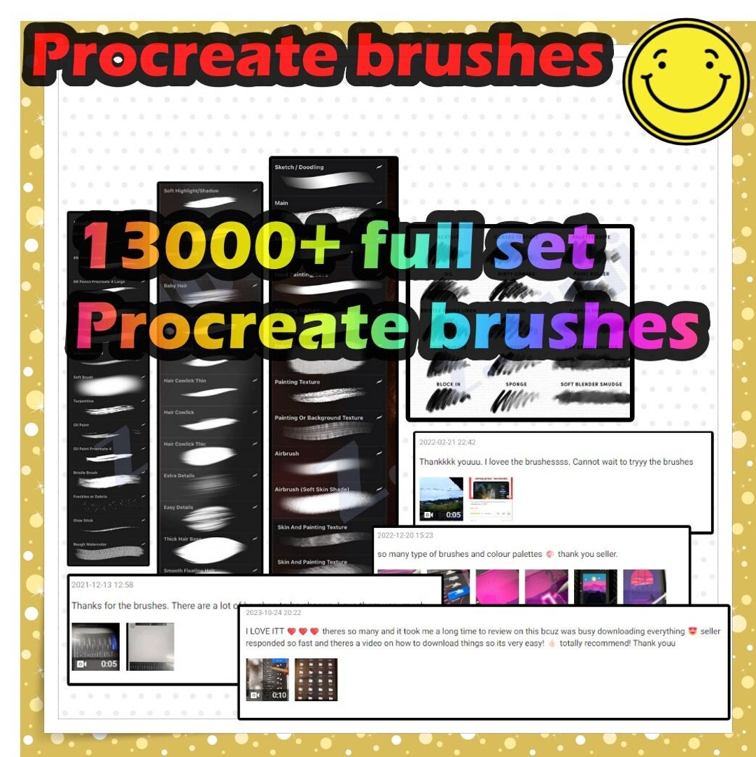 Over 13000 Procreate Full Set Professional Drawing Brushes, Procreate Bundle, Procreate Megapack ...