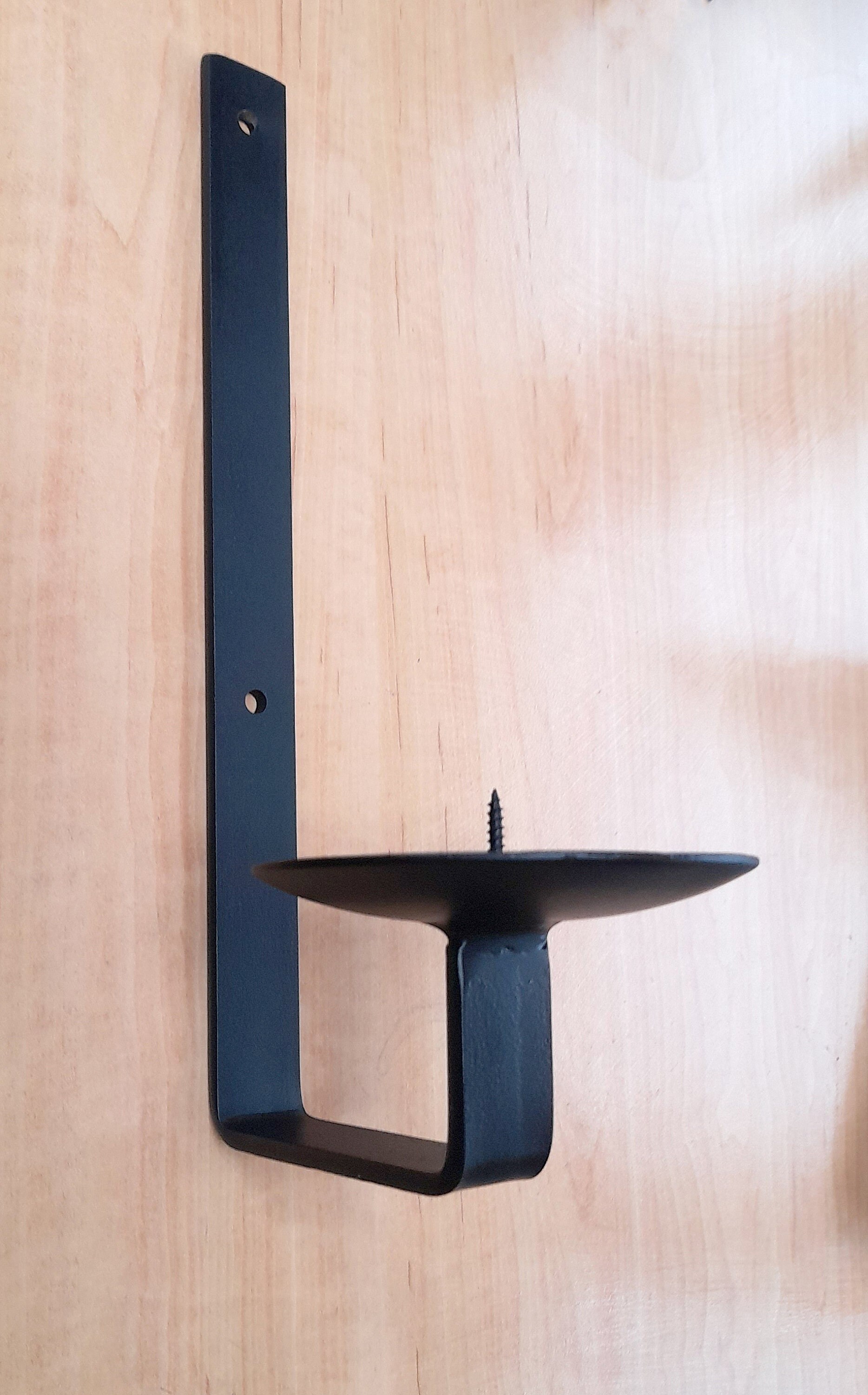 A Square Shaped Contemporary Styled Pillar Candle Wall Sconce - Etsy UK