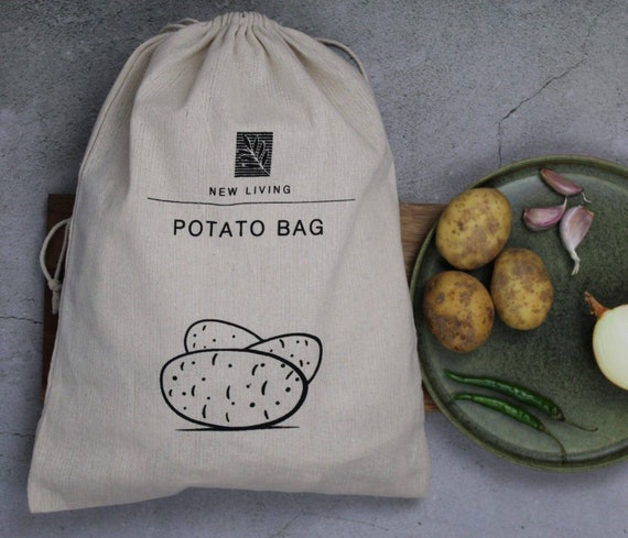 Natural Linen Potato Bag - Etsy
