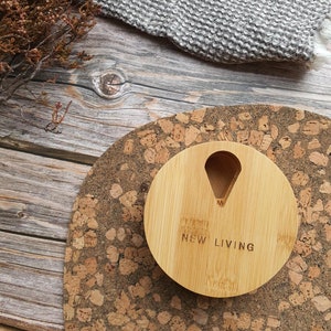 Bamboo Pill Box, Eco Pill Organiser, 11x11x3cm 7 Day Pill Box, Tablet ...