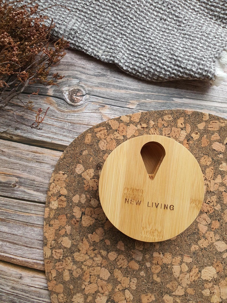 Bamboo Pill Box, Eco Pill Organiser, 11x11x3cm 7 Day Pill Box, Tablet ...