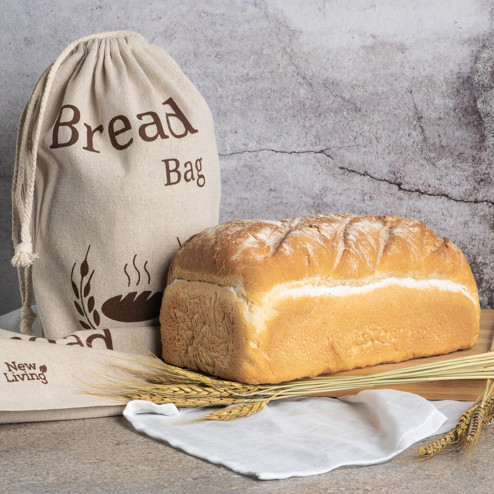 XL Natural Linen Bread Bags - Etsy