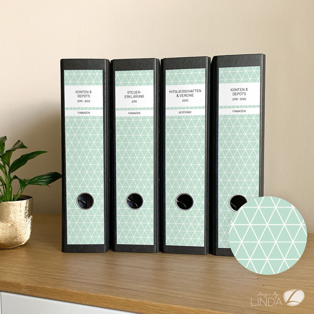 Folder Labels for Sticking Printable Folder Back Stickers Wide, Narrow ...