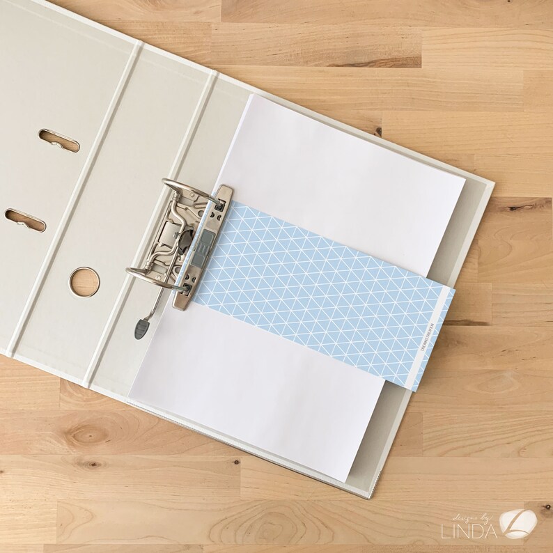 Dividers Printable Triangles Light Blue PDF for Self-printing ...