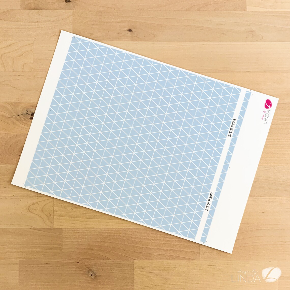 Dividers Printable Triangles Light Blue PDF for Self-printing ...