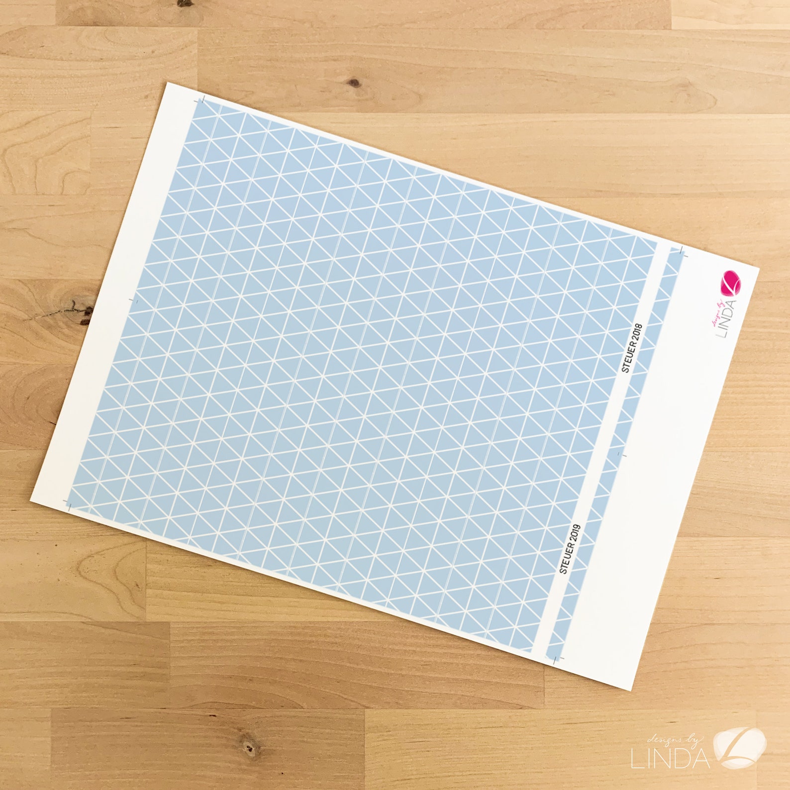 Dividers Printable Triangles Light Blue PDF for Self-printing ...