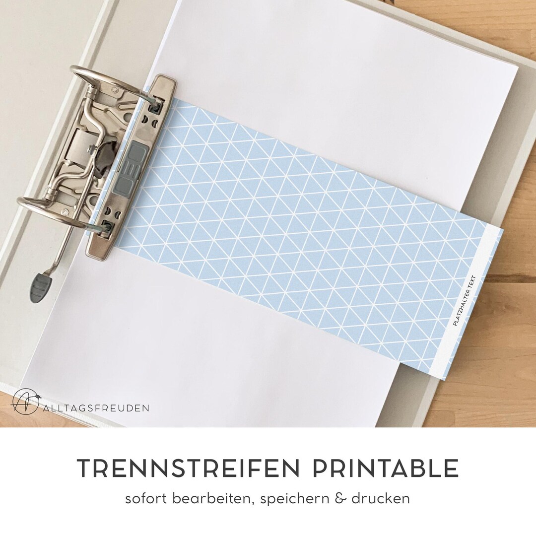 Divider Strip Printable | File Divider Printable | Pattern: Triangles ...