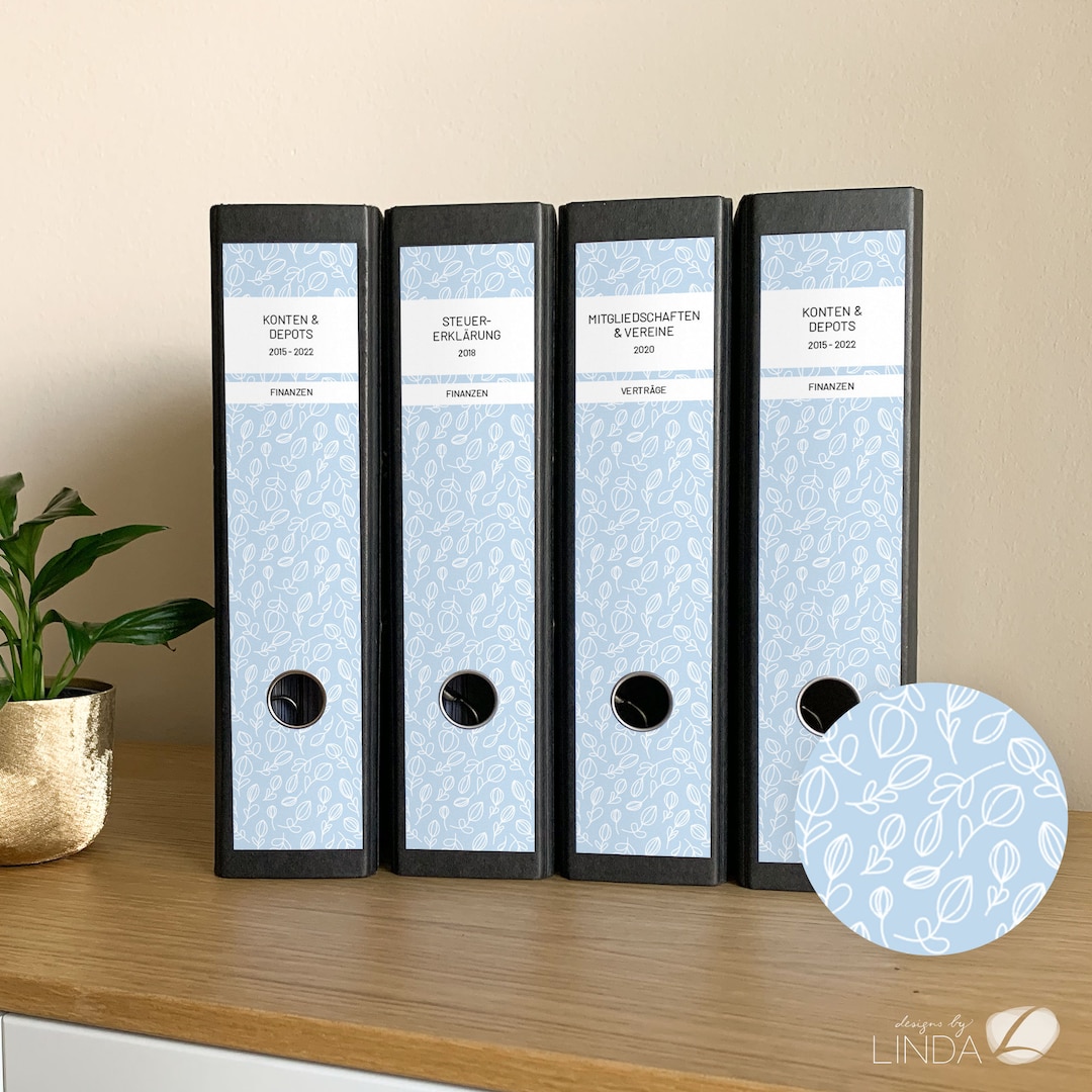 Folder Labels to Stick on Printable Folder Spine Stickers Wide & Narrow ...
