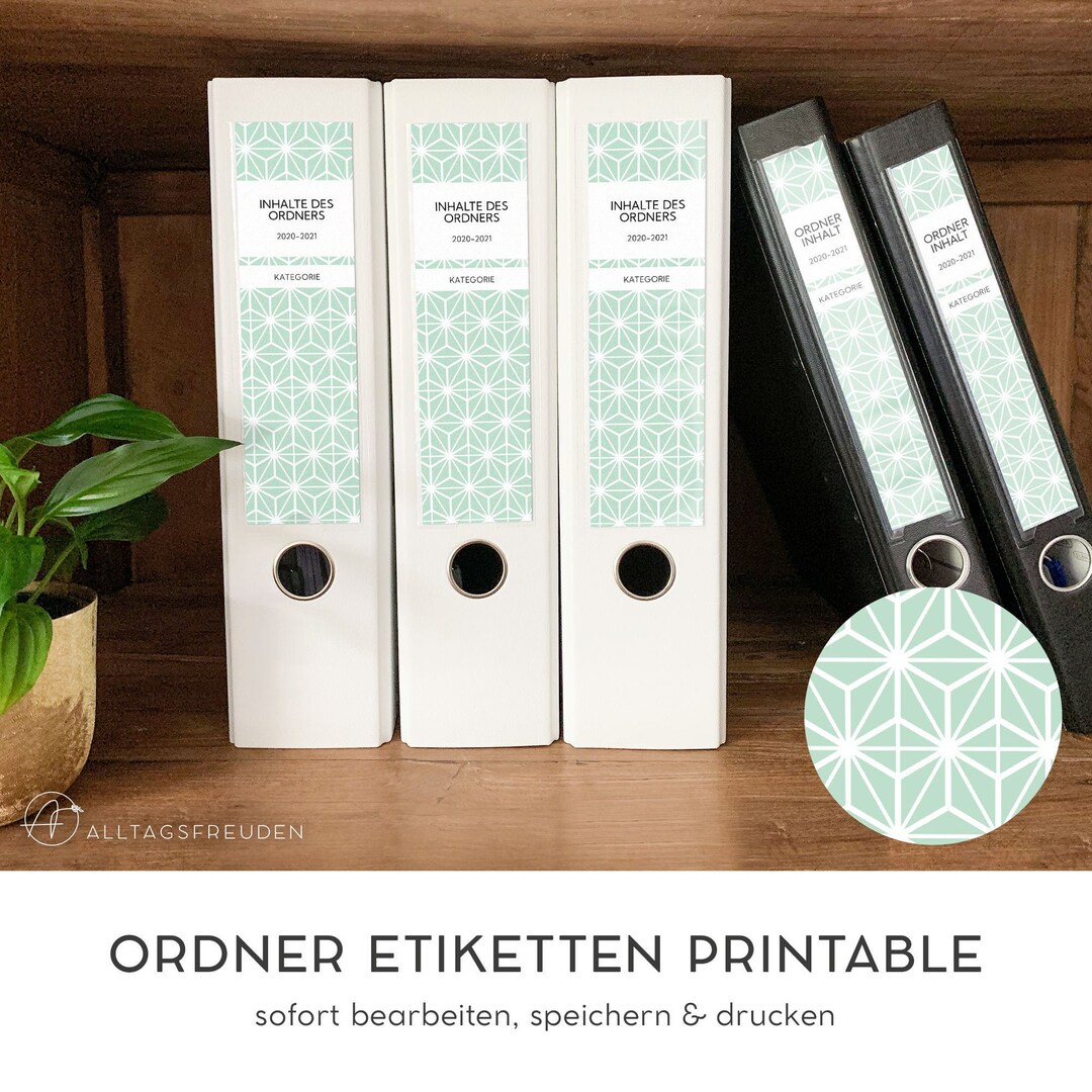 Folder Spine Insert Labels Print Template Labels Printable - Etsy