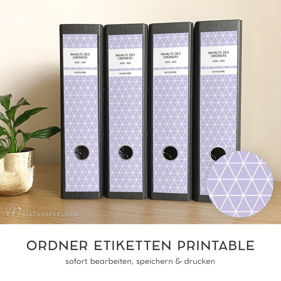 Folder Spine Adhesive Labels Print Template Label Printable Pattern ...