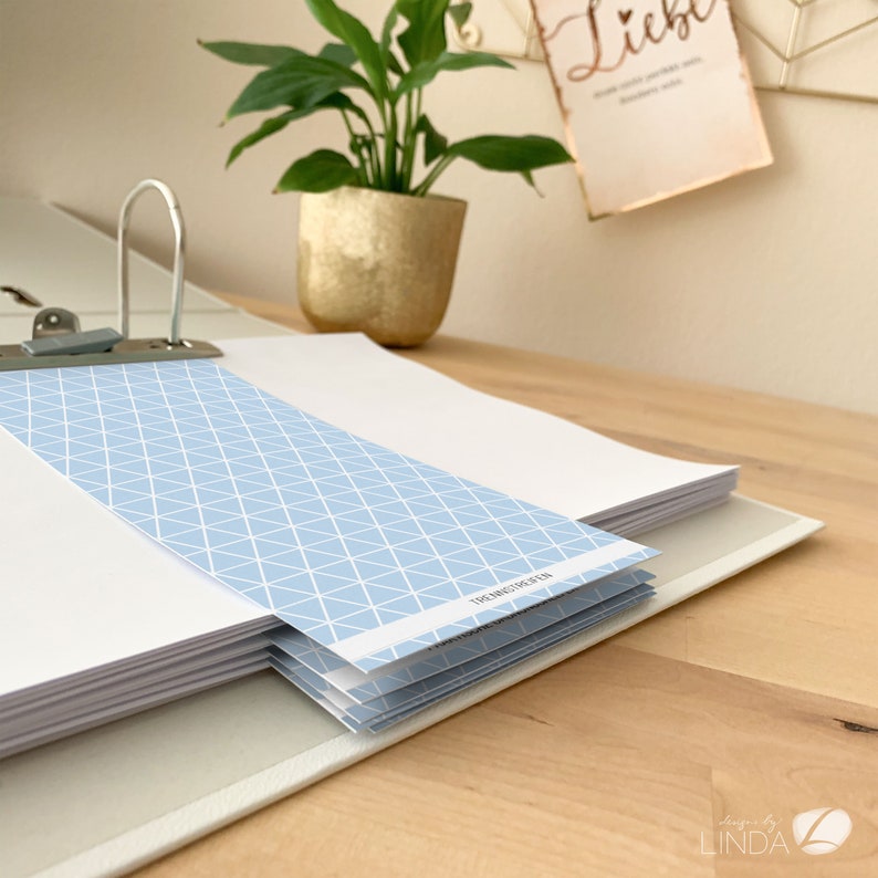Dividers Printable Triangles Light Blue PDF for - Etsy