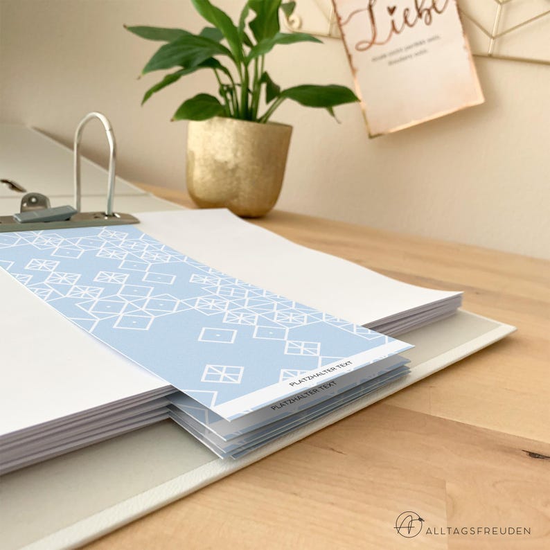 Divider Strip Printable | File Divider Printable | Pattern: Squares ...