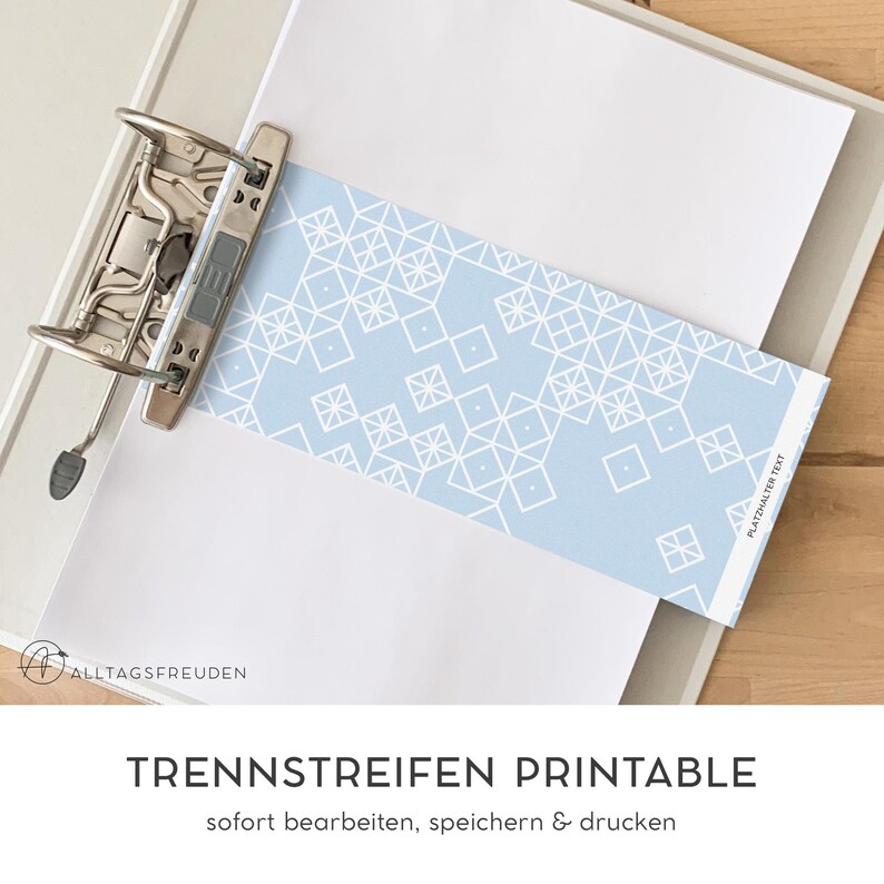 Divider Strip Printable | File Divider Printable | Pattern: Squares ...