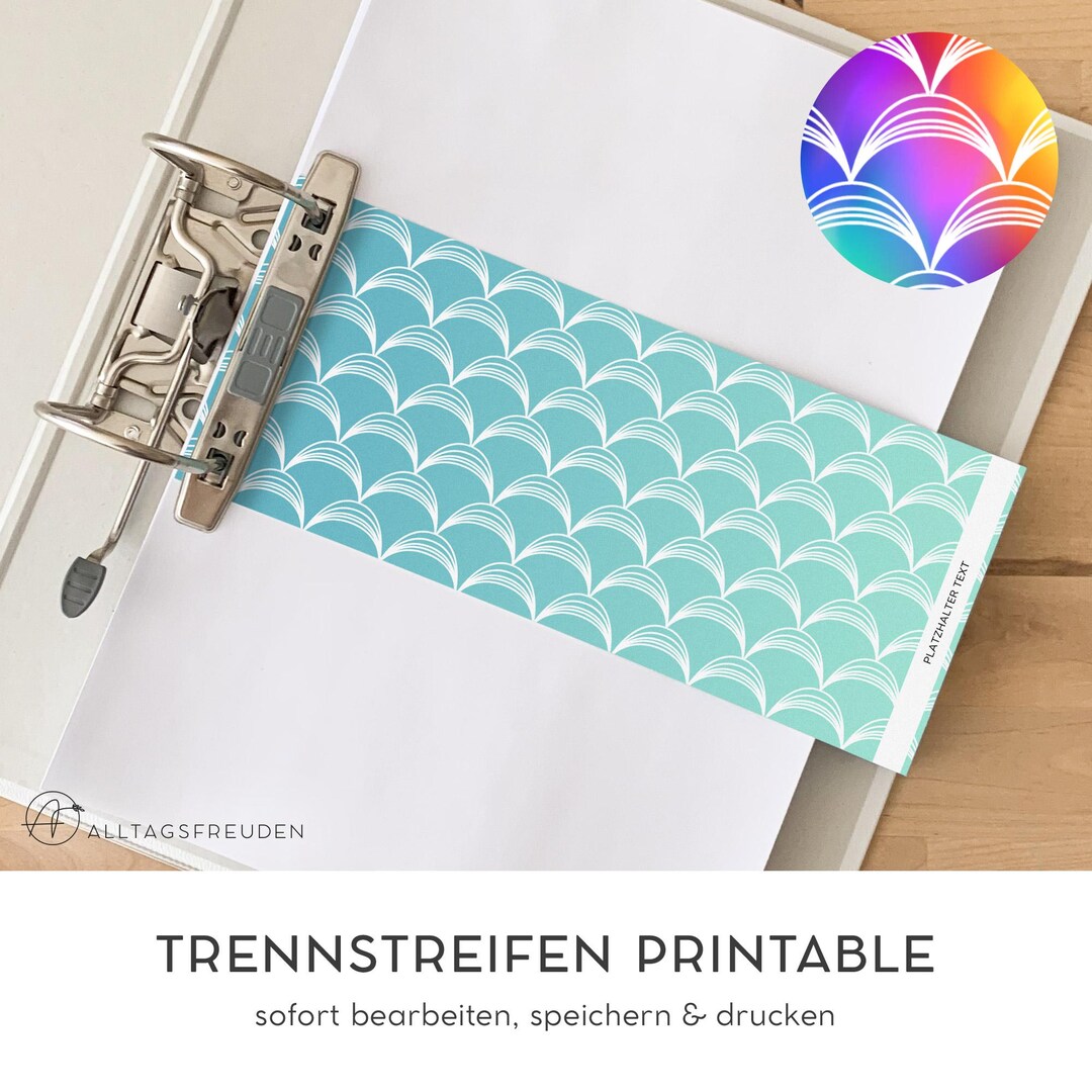 Divider Strips Print Template | Folder Dividers Printable | Divider ...