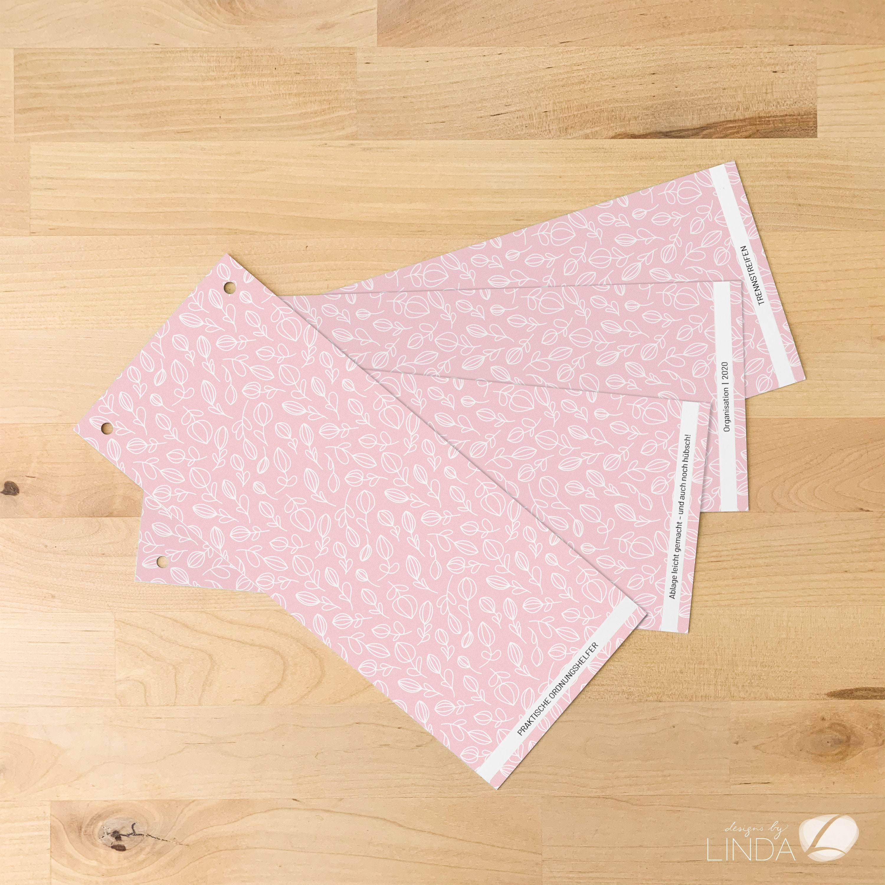 Dividers Printable Floral Pattern, Flowers Pink, Rosé, Hot Pink, Pastel ...