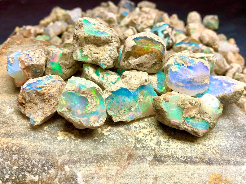 Opal Rough Raw Fire Crystal Opal Raw Stone Opal Rough Lot - Etsy