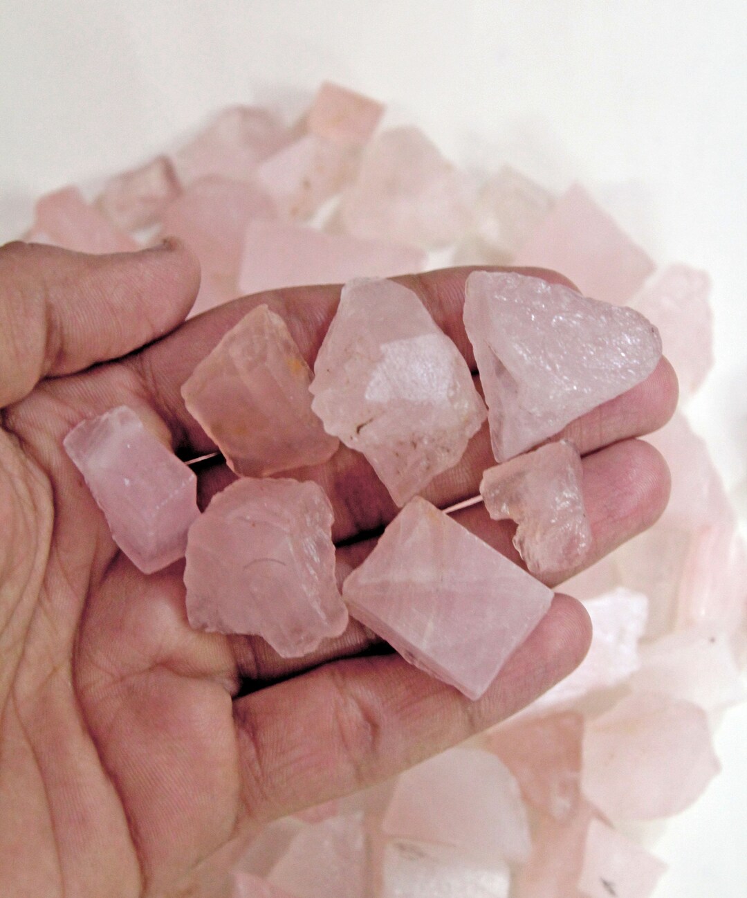 Rough Rose Quartz Lot Raw Rough Rose Quartz for Making Ring and Jewelry ...