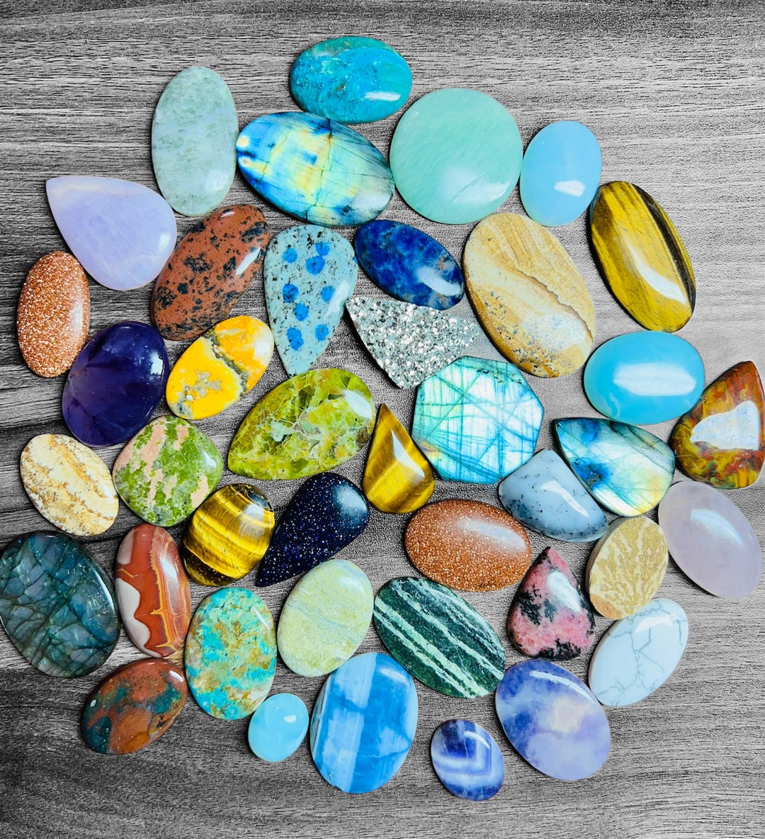 Natural Mix Cabochon All Shapes Cabochon Loose Gemstone, Wholesale Lot ...