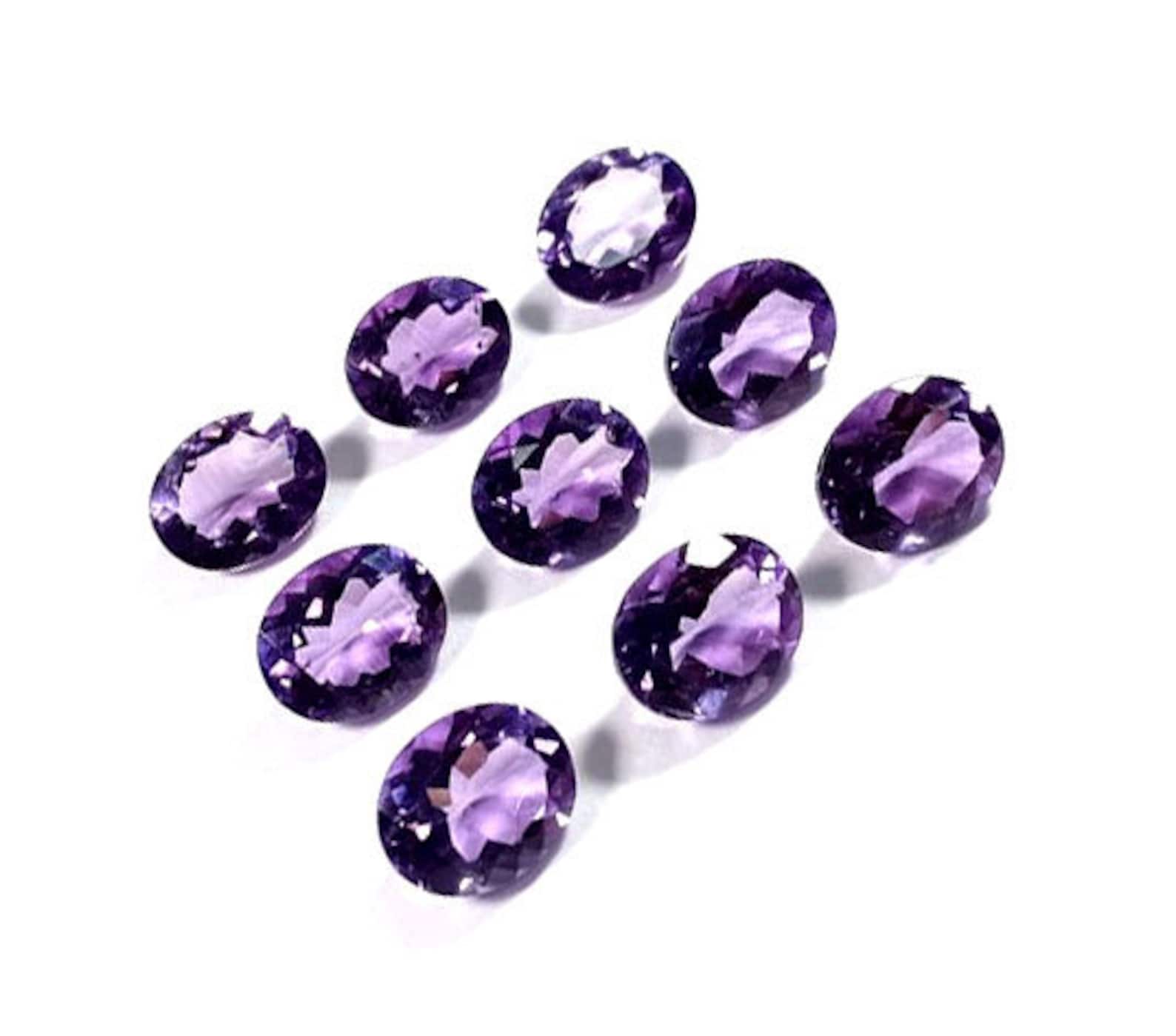 Natural Purple Amethyst February Birthstone Natural Cut Stone Gemstone ...