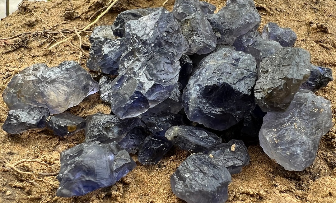Natural Iolite Rough Gemstone Raw Rough Minerals Unheated Untreated ...