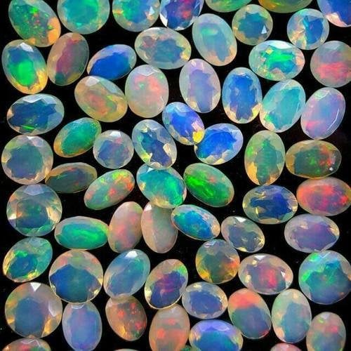 Natural Ethiopian Faceted Opal Fire Cut Gemstone, Opal Wholesale 6 ...