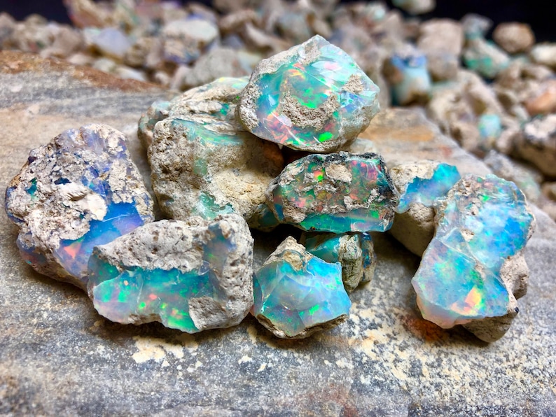 Opal Rough Raw Fire Crystal Opal Raw Stone Opal Rough Lot - Etsy