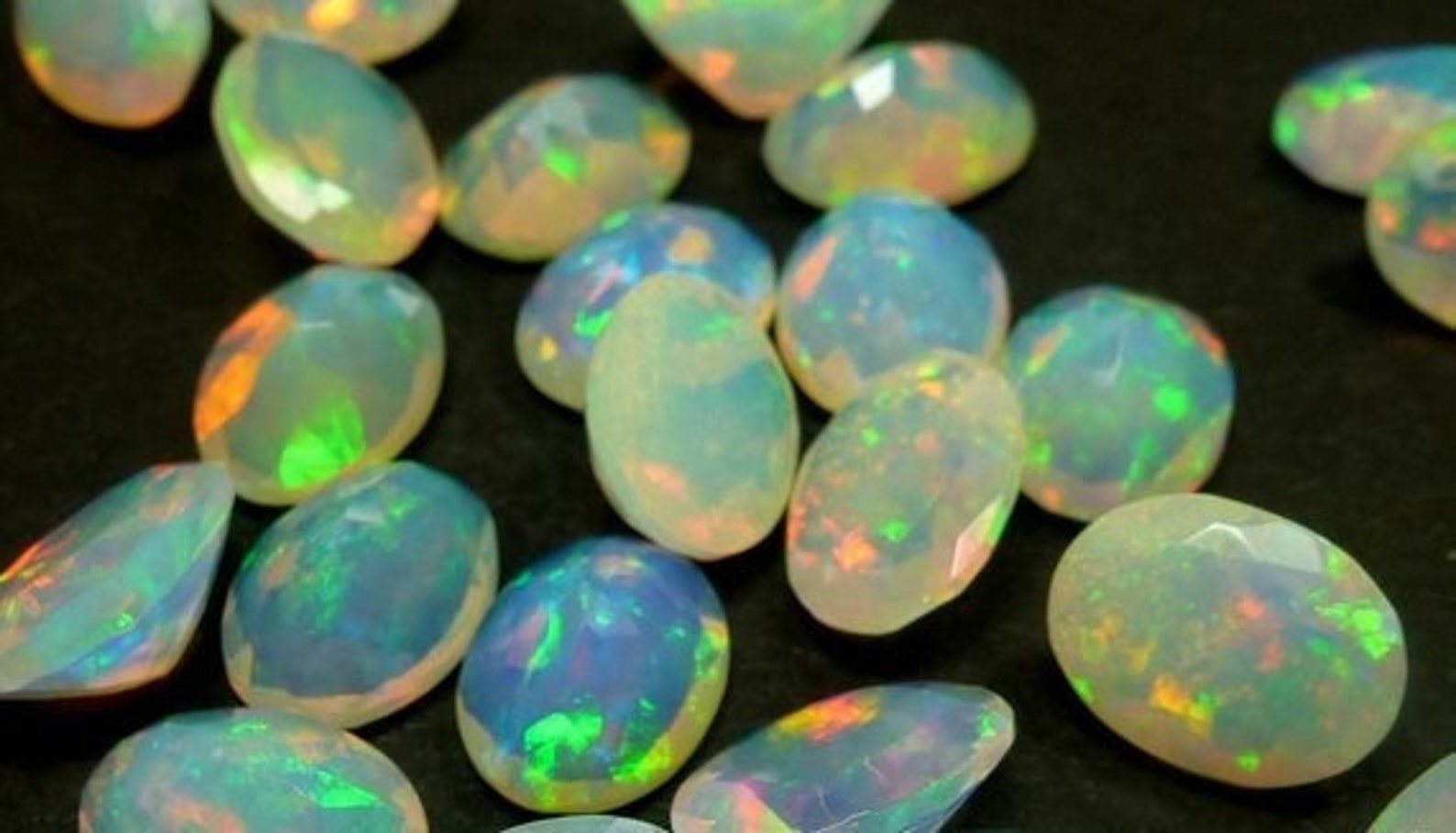 Natural Ethiopian Faceted Opal Fire Cut Gemstone, Opal Wholesale 6 ...