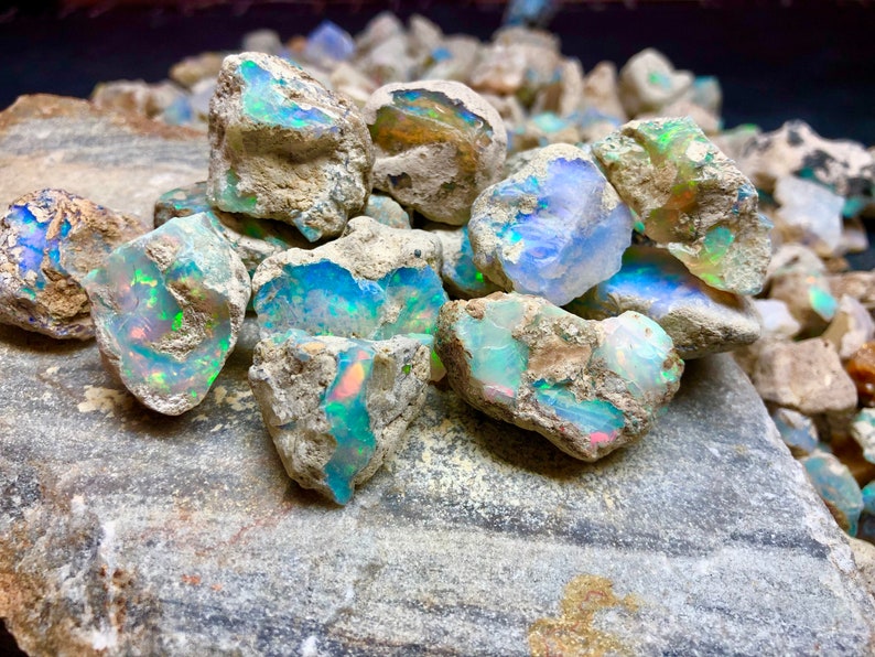 Opal Rough Raw Fire Crystal Opal Raw Stone Opal Rough Lot - Etsy