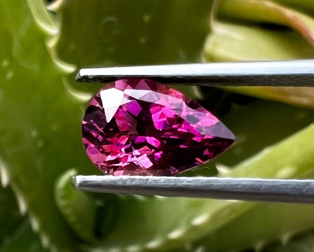 Natural Tourmaline Rubylite Pear Shape Faceted Stone, 6x9 Mm. Rubellite ...