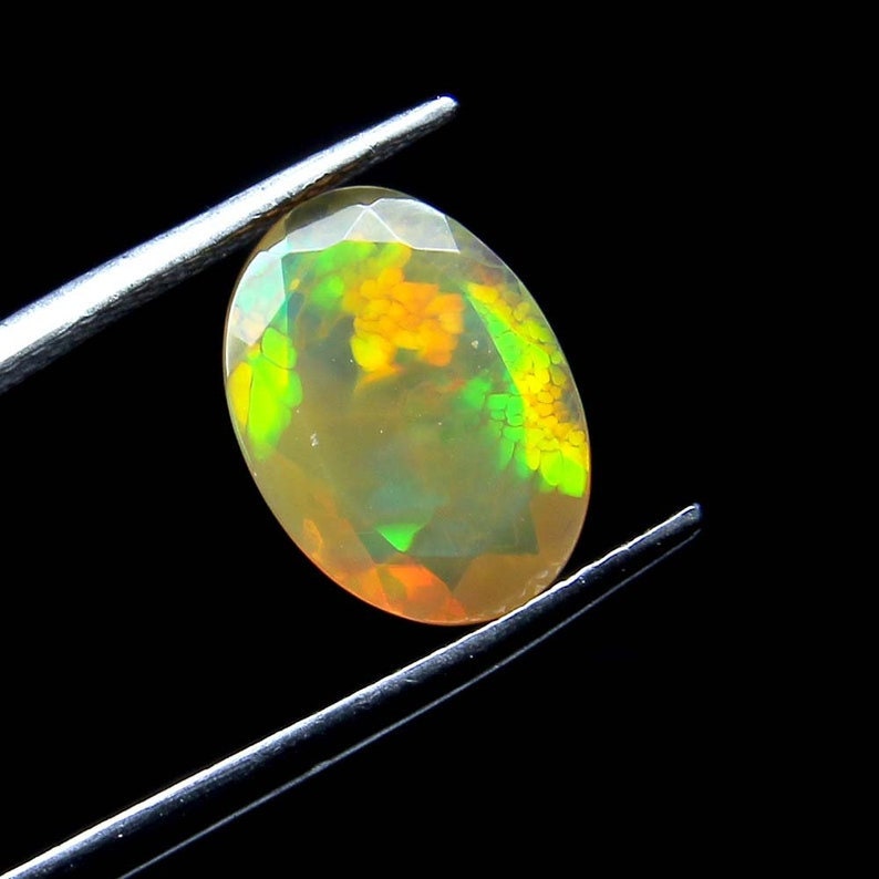 Natural Ethiopian Faceted Opal Fire Cut Gemstone, Opal Wholesale 6 ...