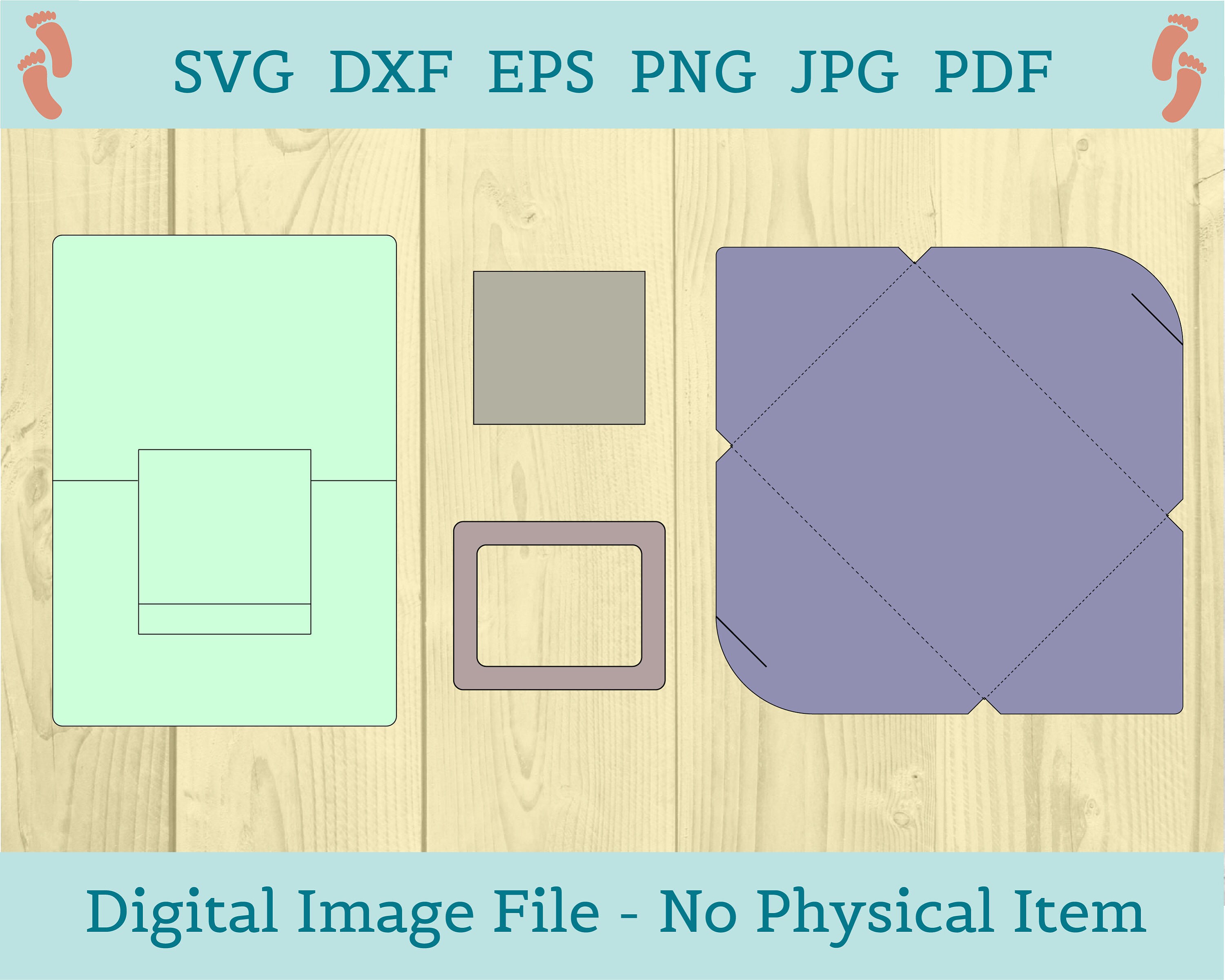 Blank Greeting Card SVG 5x7 Inch With Framed Window Innovative One ...