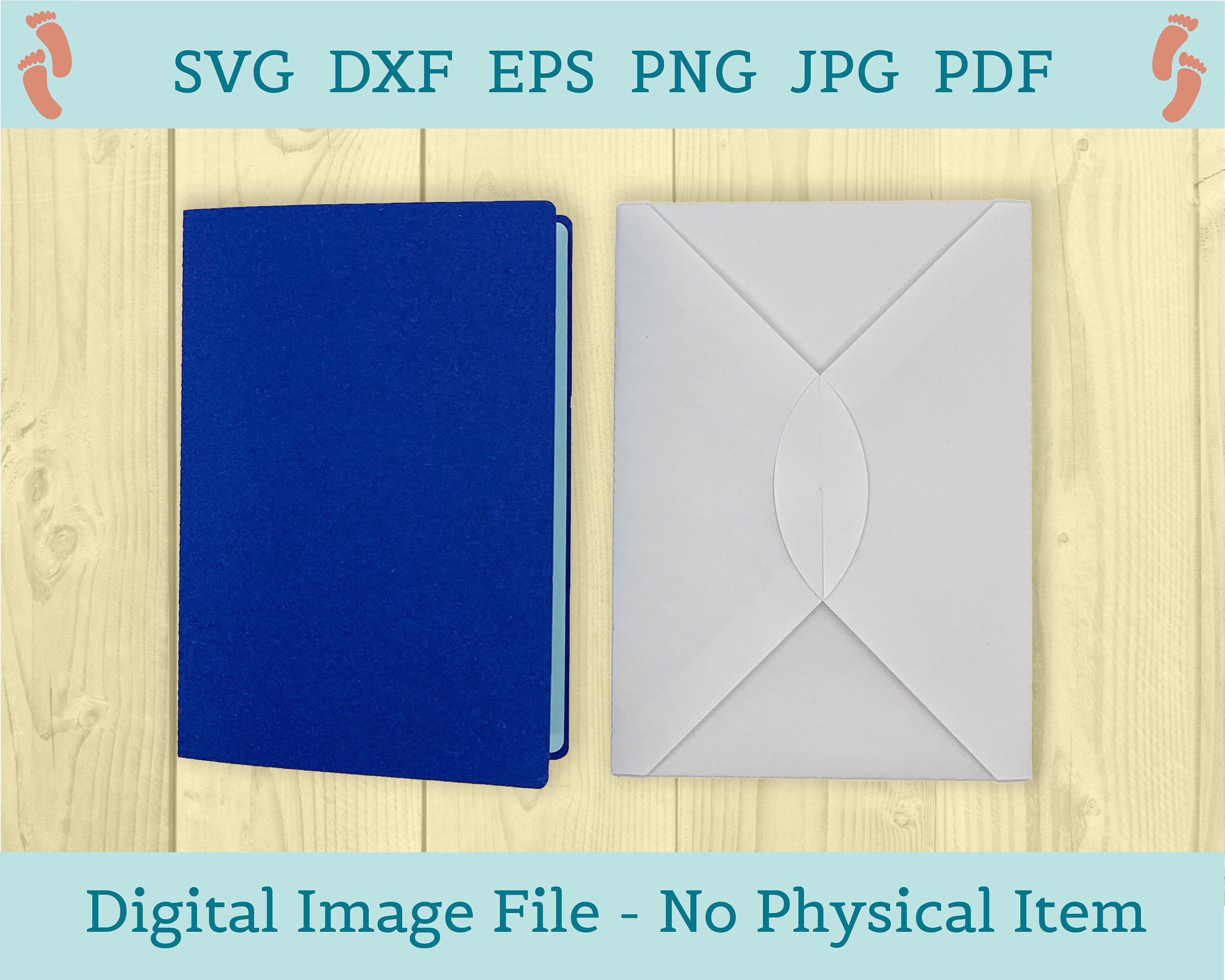 Blank Greeting Card SVG 5x7 Inch With Lining Innovative One Piece ...