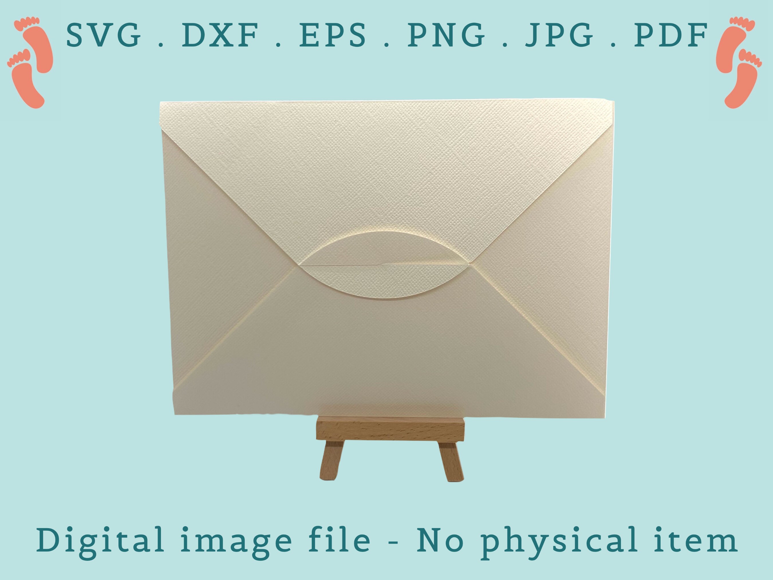Cricut Envelope Template 2 Designs Blank and Arrow Cutout for Standard ...