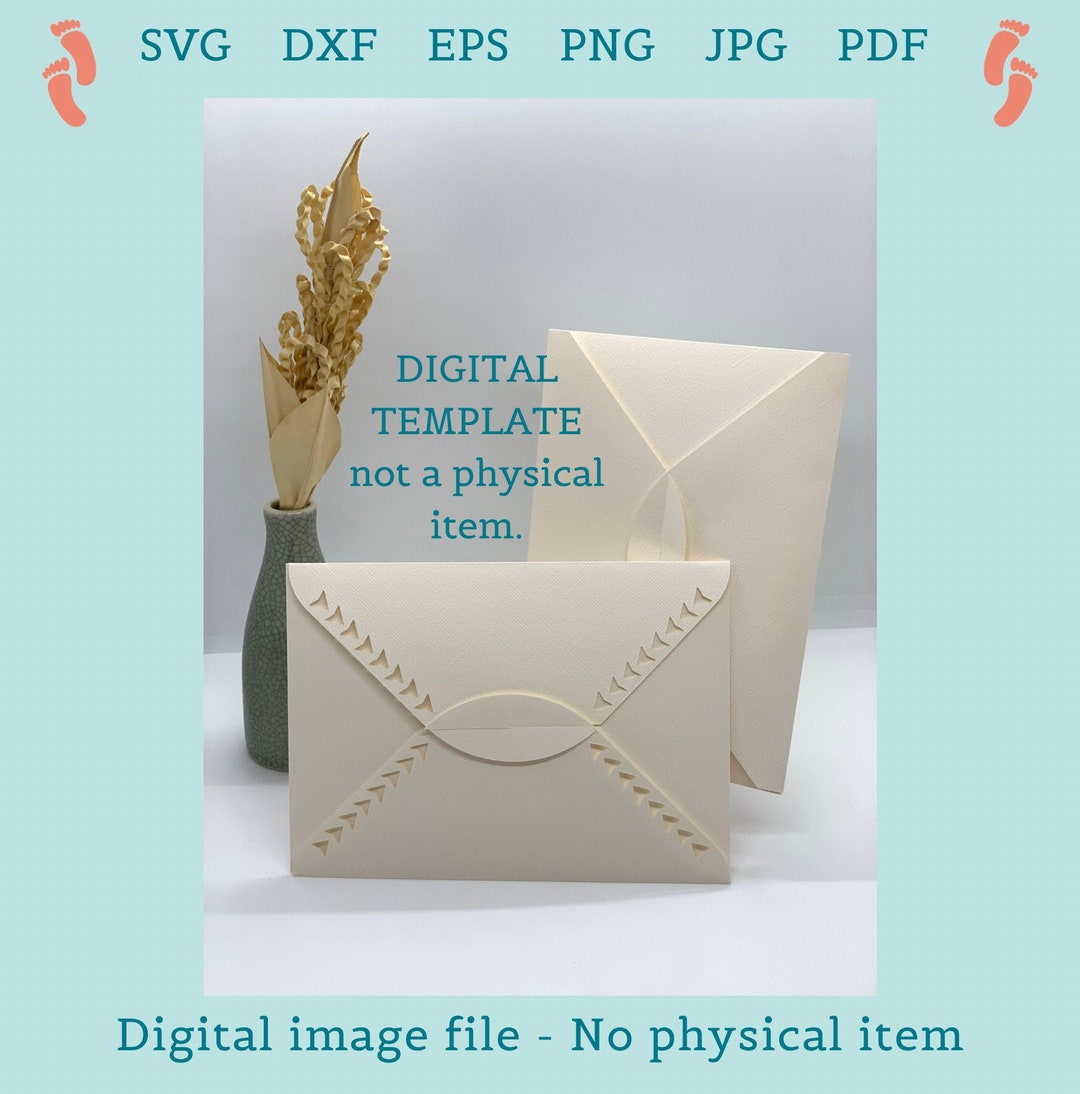 Cricut Envelope Template 2 Designs Blank and Arrow Cutout (for Standard ...