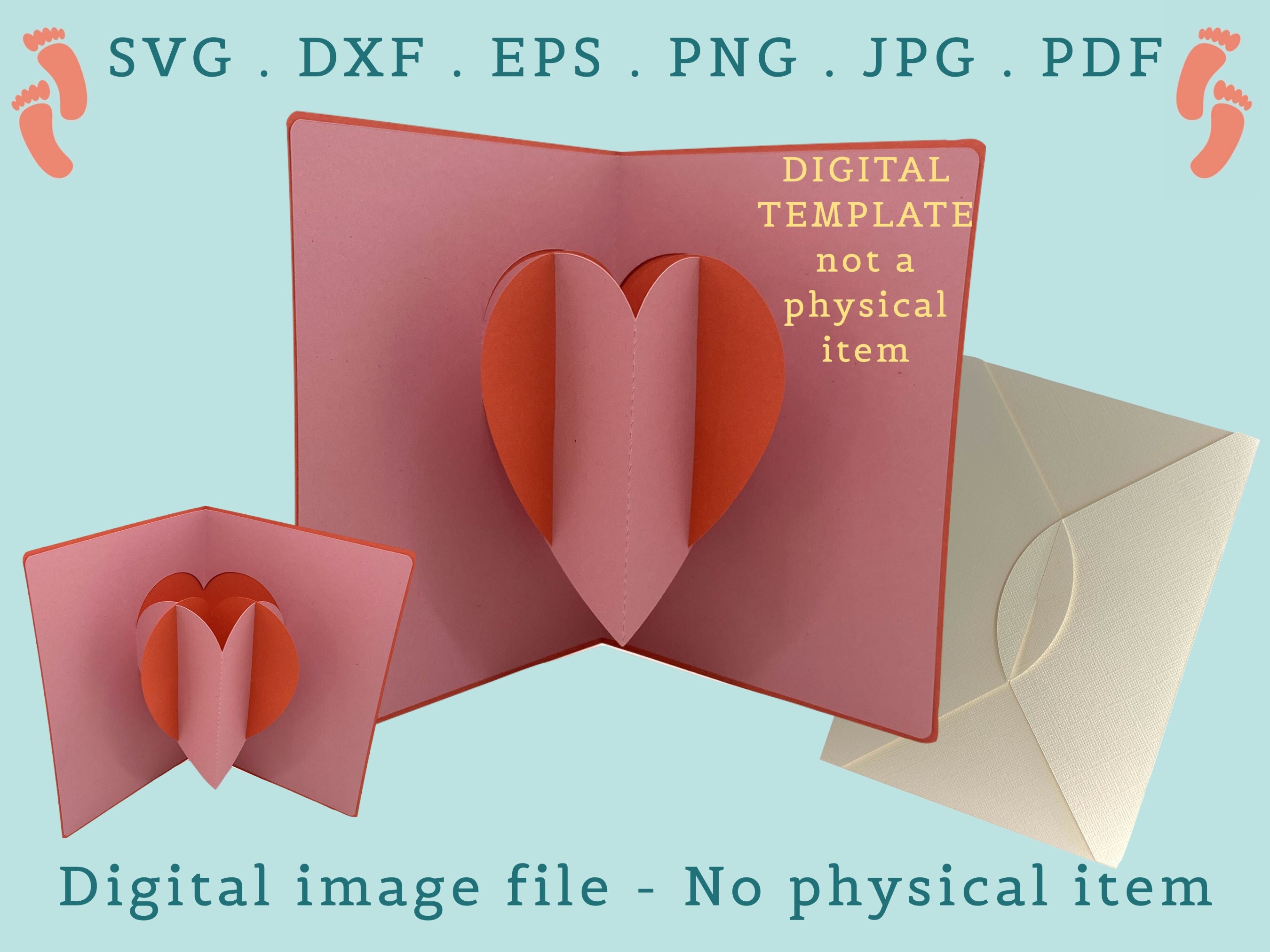 Pop Up Heart Card Template