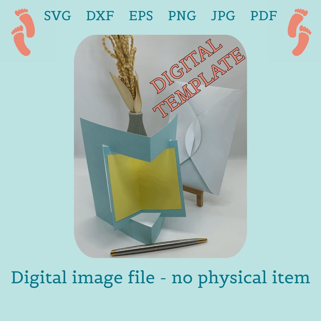 Blank Open Book Pop-up Greeting Card SVG in 2 Sizes Including One Piece ...