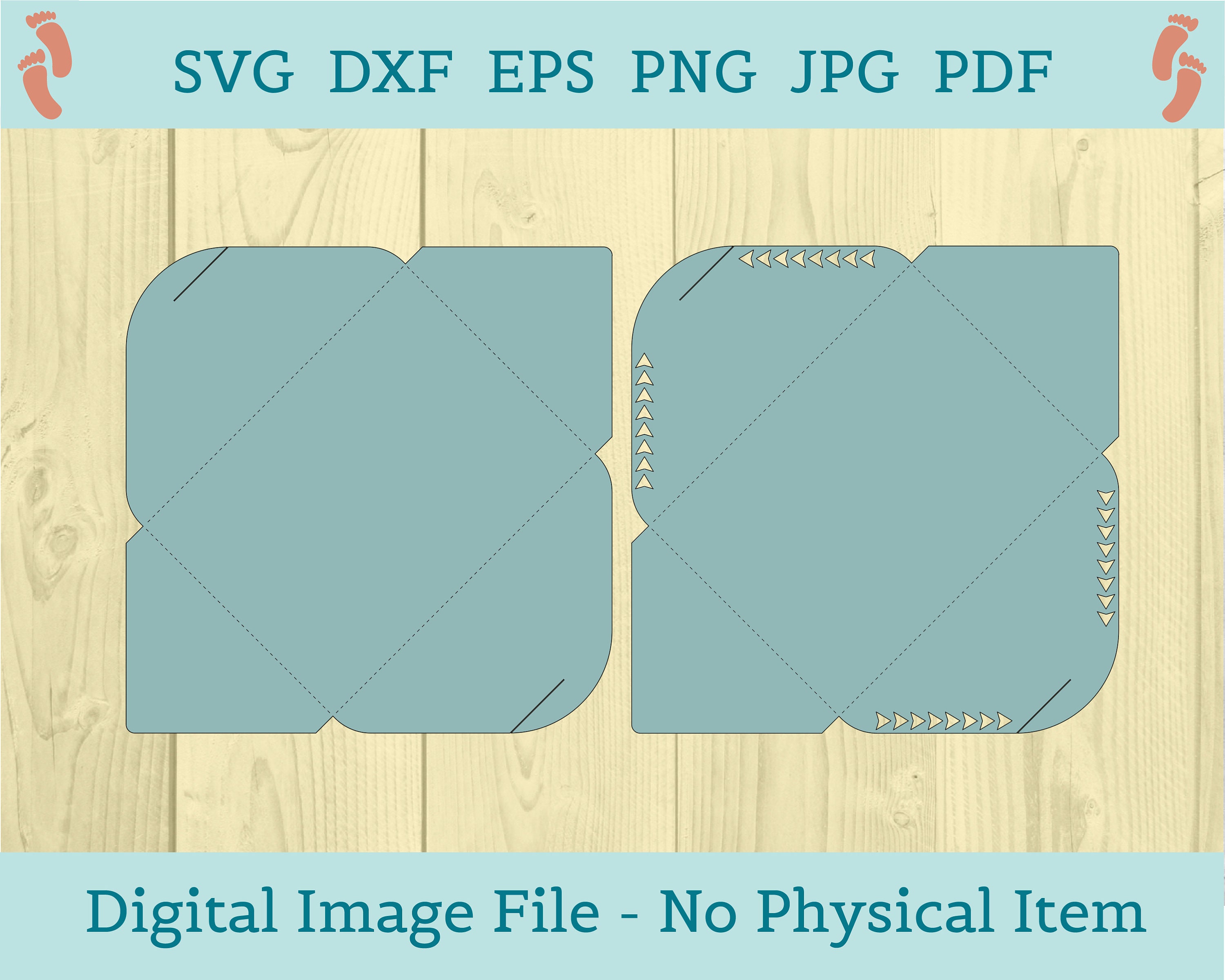 Cricut Envelope Template 2 Designs Blank and Arrow Cutout for - Etsy