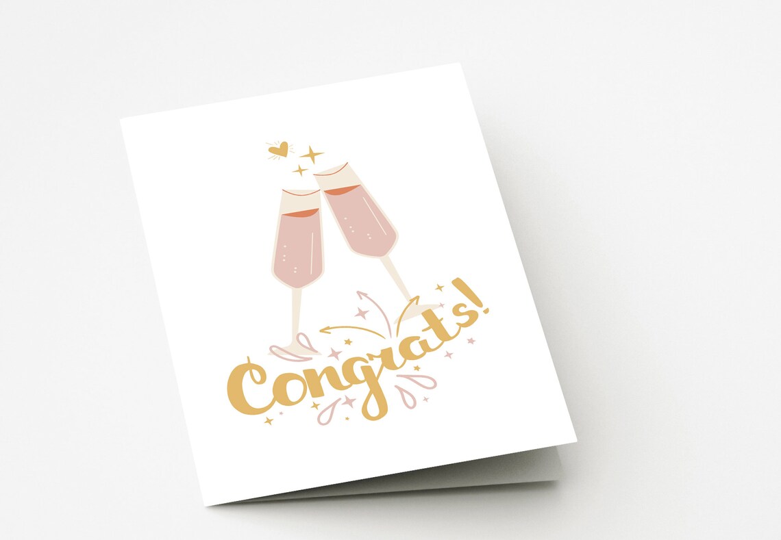 Printable Congratulations Card Congrats Card Wedding Wishes - Etsy