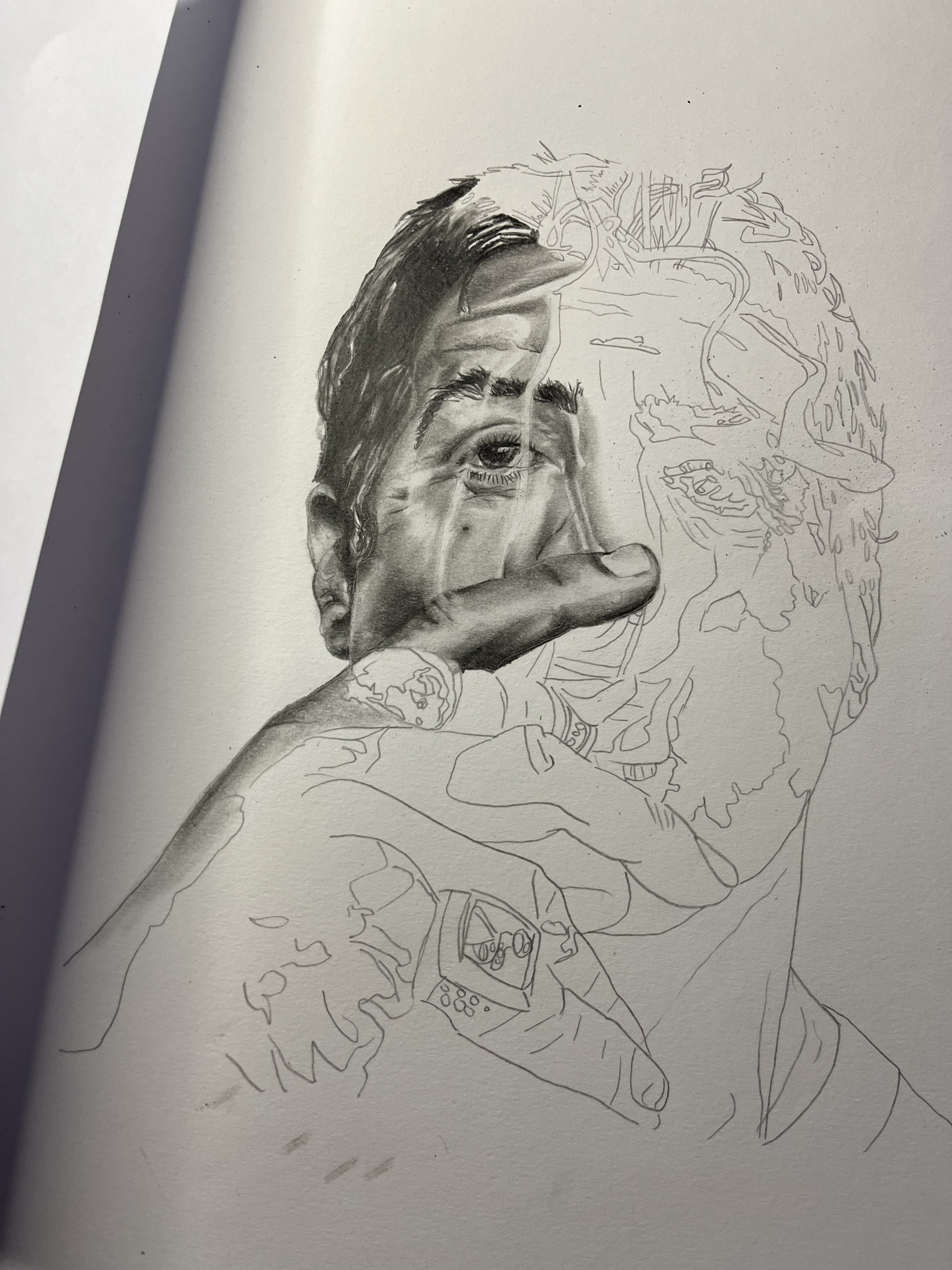 100% Handmade Portraits Customized on Commission .. in Pencil ...