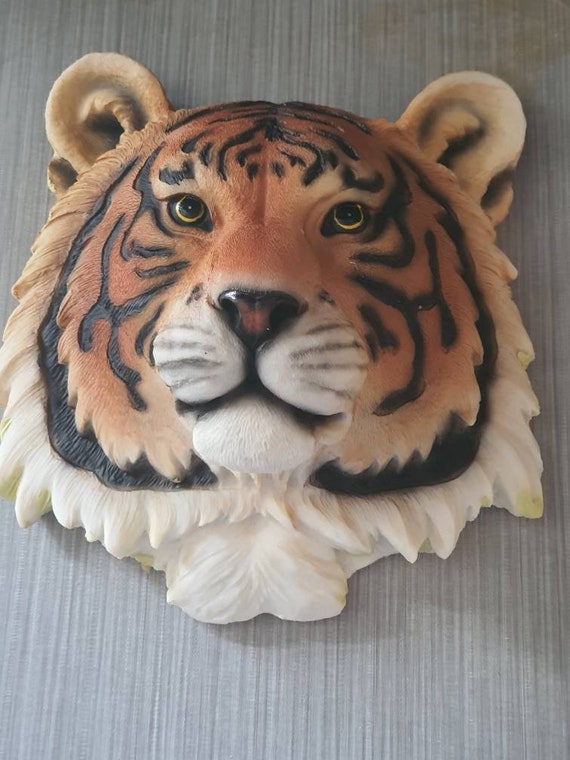 Large 3D Tiger Head Plaque Latex Mould Garden Wall Plaque | Etsy