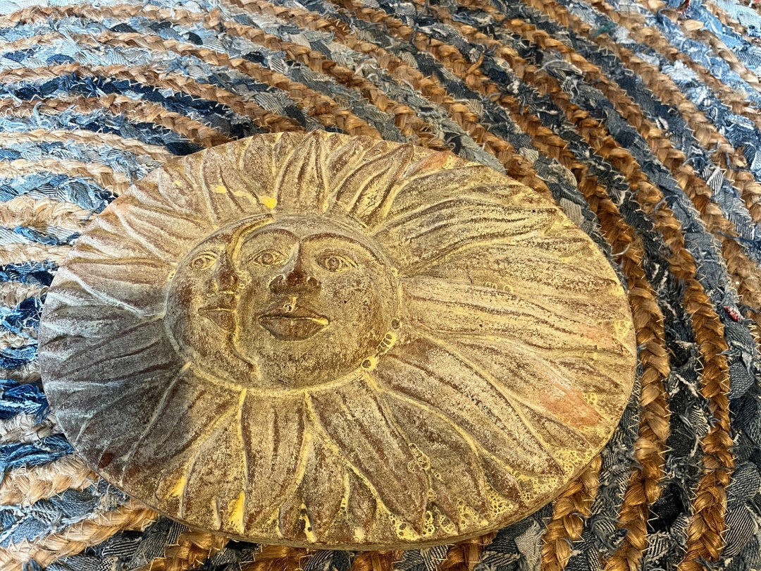 New Design Large Sun and Moon Plaque Mold Hand Brushed Latex Mould for ...