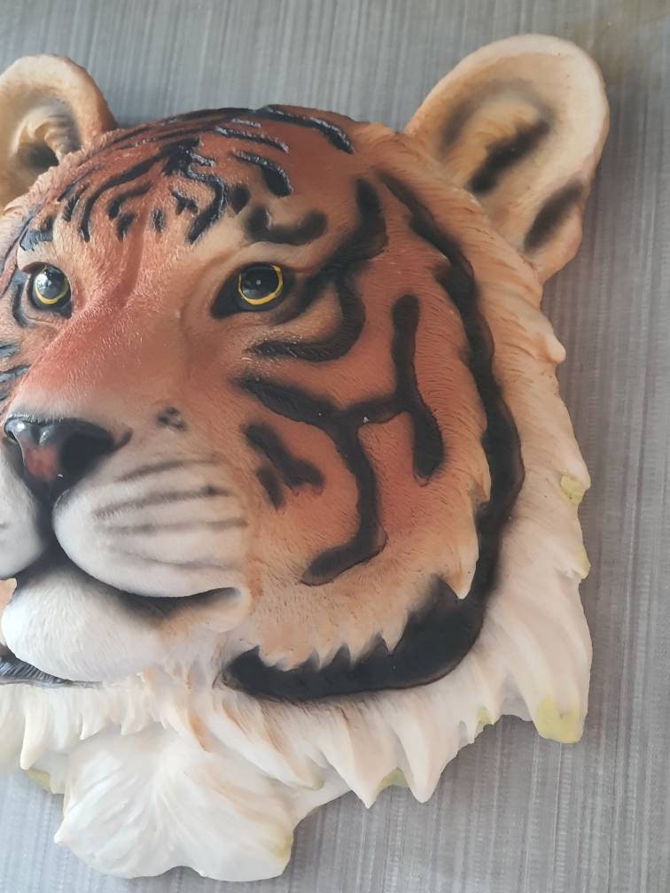 Large 3D Tiger Head Latex Mould, Plaster Concrete Wall Plaque Mold - Etsy