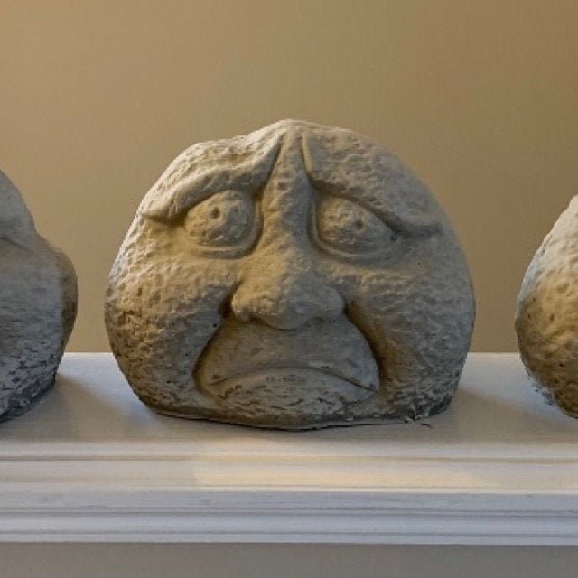 Latex Mould to Make a Stoney Face Rock Garden Ornament Mold - Etsy