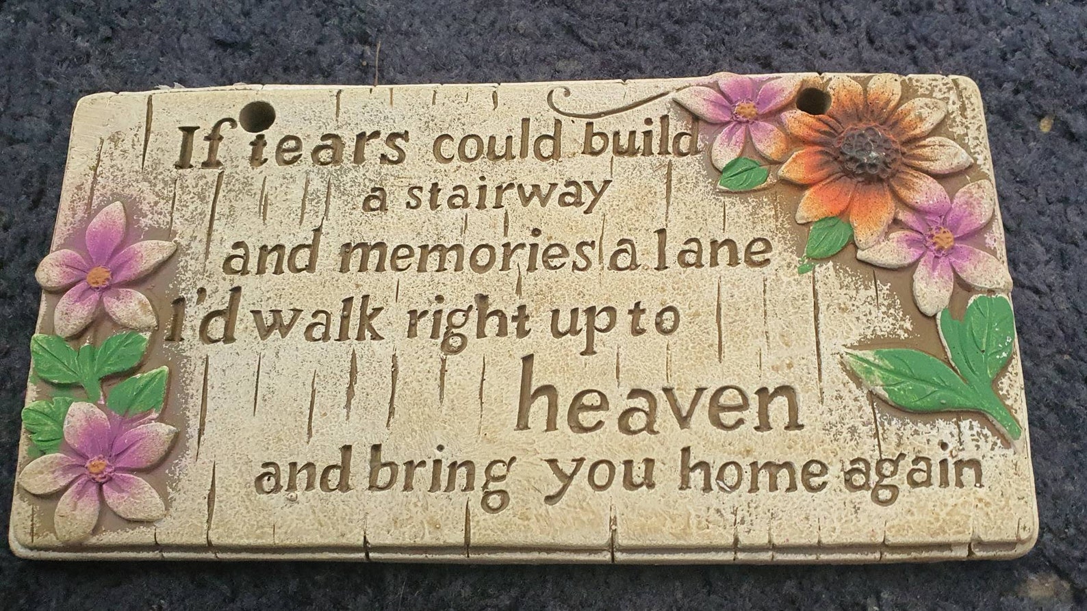 Heaven Latex Mould to Create This Floral Memorial Wall Plaque, Mold for ...